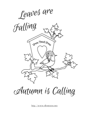 Leaves are Falling, Autumn is Calling Coloring Page (printable) – Elle ...